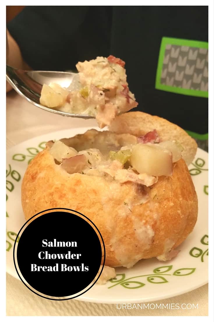 Salmon Chowder Bread Bowls - Urban Mommies